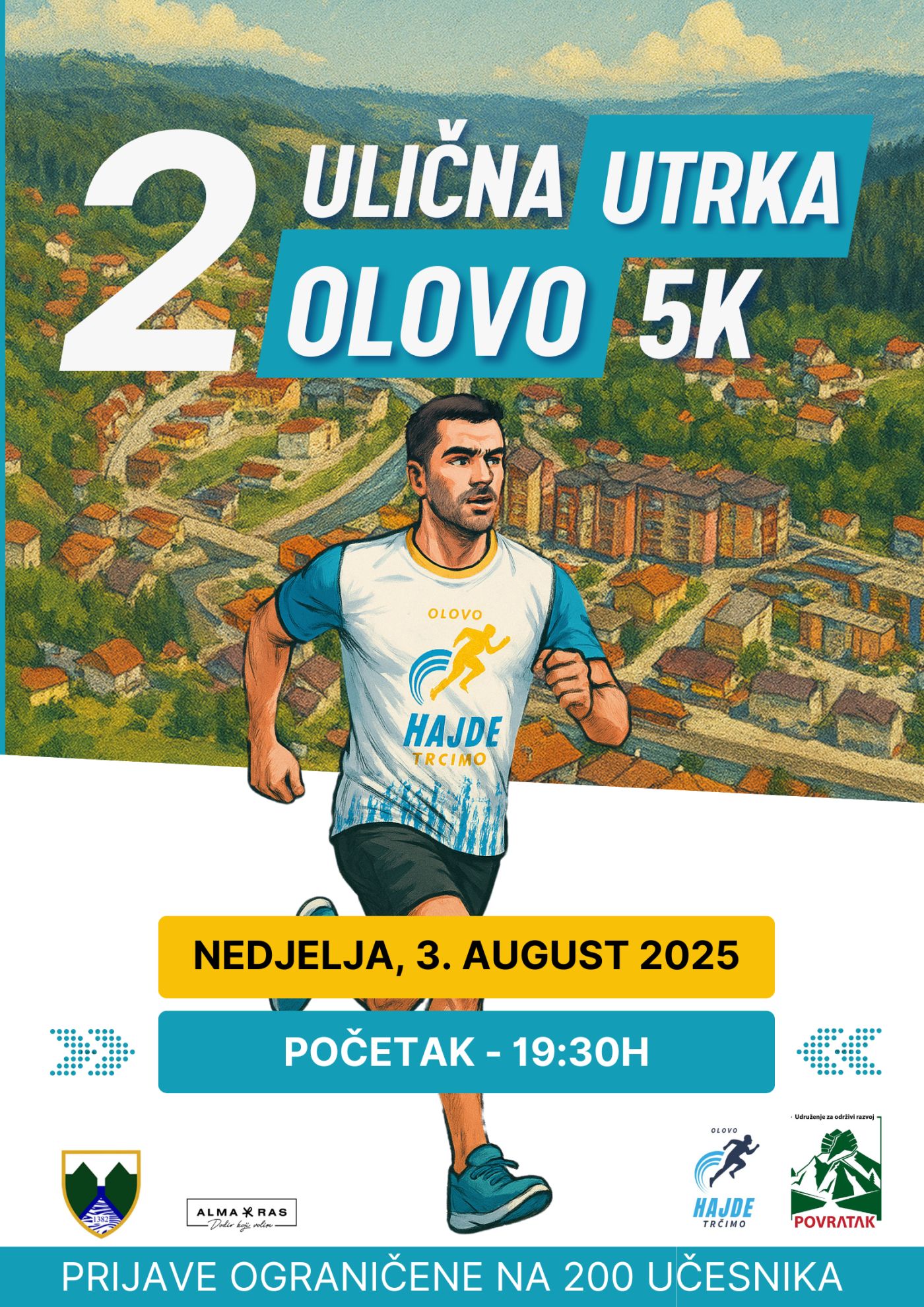 2. OLOVO 5K: Drugi trk kroz grad na tri rijeke zakazan za 3. augusta u ...